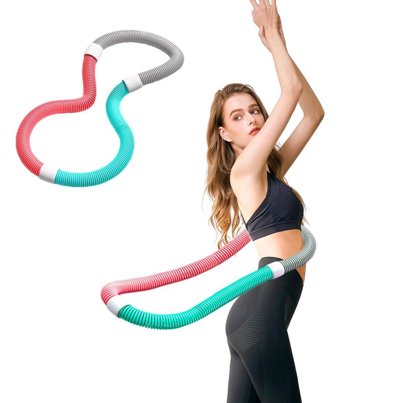 フラフープ ソフトフラフープ フラフープダイエット用 折りたたみ式 ポリエステル素材 腰に優しい ポータブル 脂肪燃焼効率化 シェイプアップ 低騒音設計 コンパクト 多機能トレーニング💪 業界初合金スプリング内蔵で腰への負担...
