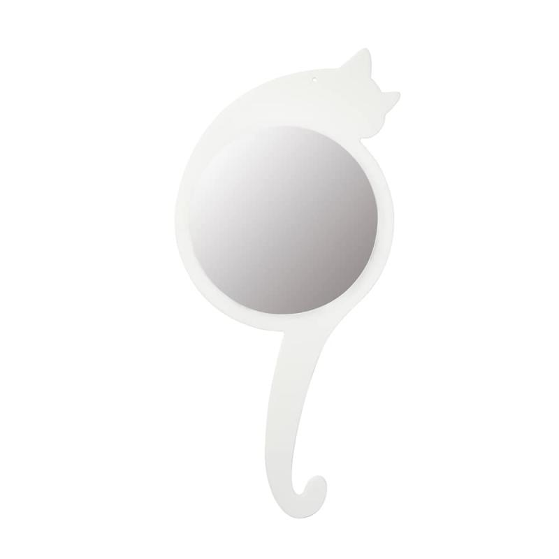 HORIUCHI MIRROR 【部屋を癒し空間に】 ネコ形 壁掛けミラー Cat Mirror アクリル製 割れない 安全 軽量 手鏡にもなる オシャレ かわいい インテリア 鏡 ルームミラー プレゼントにも 日本製