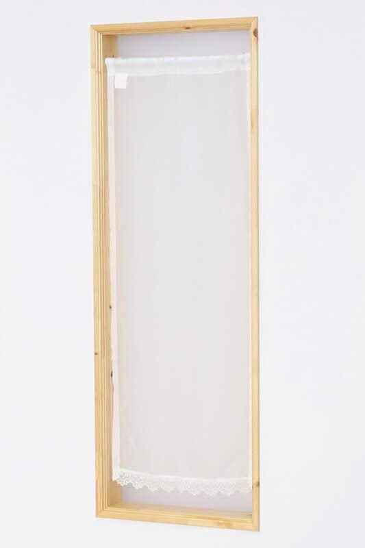 カーテン天国 カフェカーテン 裾トリム UVカット率93.5% 夜でも見えにくい ふわふわ軽いレース 4112ピクシーホワイトカーテン天国オリジナル商品です。表示サイズは生地を広げた状態のサイズですUVカット率 93.5％　色表記はホワイト...