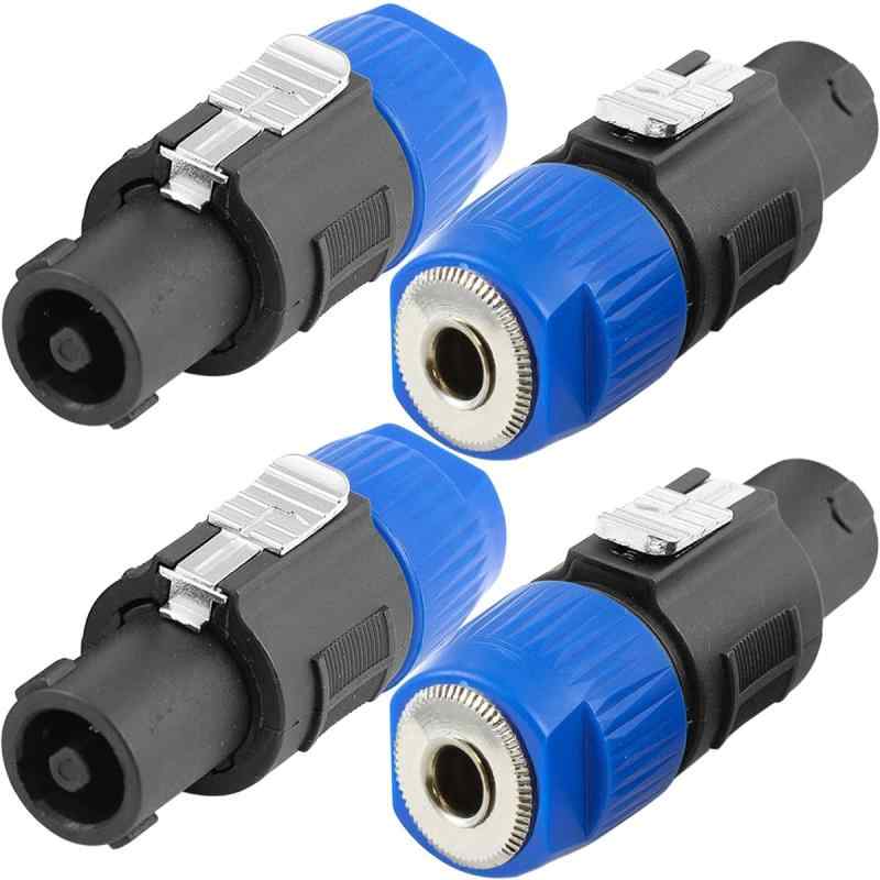 Xiatiaosann スピコン用 - 6.35mmアダプター NL4FC、4 極スピコン用コネクタオス - 6.35mm TS メスオーディオプラグ、ノイトリックスピコン NA4LJ NA4LJX NL4MP NL4MPR NL4FC N...