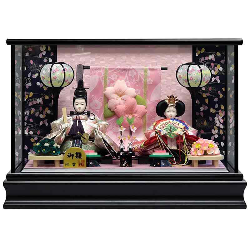 雛人形 ひな人形 親王ケース飾り ケース飾り 黒塗ガラスケース 横幅57.5×奥行35×高さ37.5cm S3006Z親王ケース飾り横幅57.5×奥行35×高さ37.5cm黒塗ガラスケース几帳付き