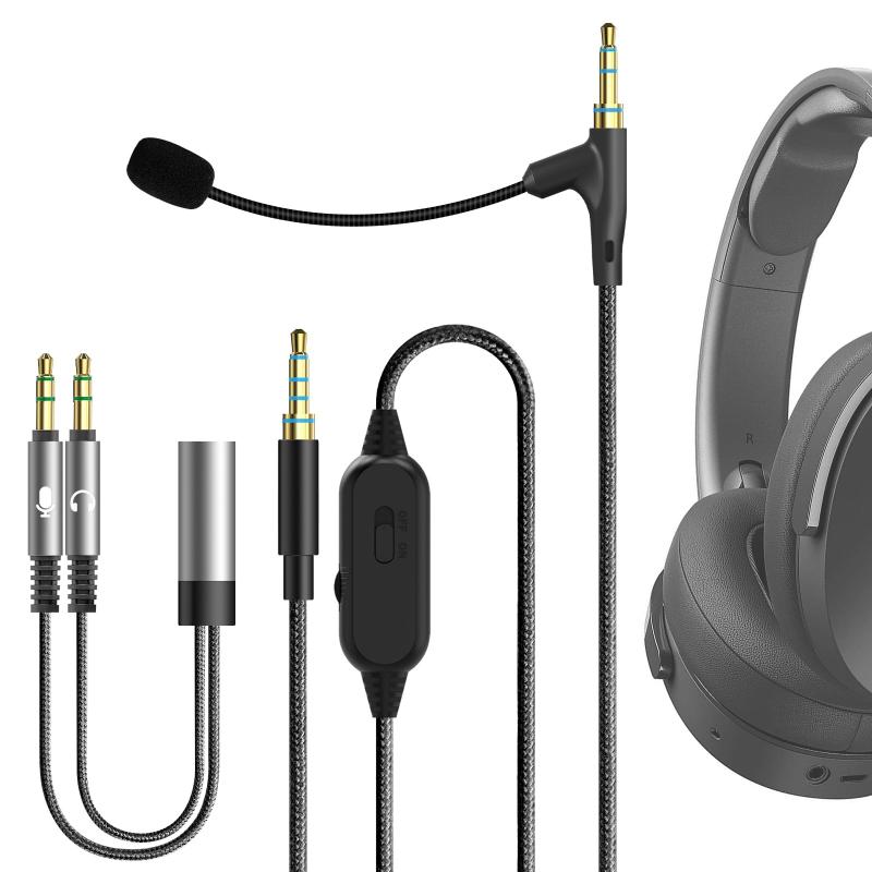 Geekria クリップマイク コンデンサーマイク ピンマイク ミニマイク クリップ式 スマホマイク ヘッドホンケーブル ゲームおよび会議用 スカルキャンディSkullcandy Hesh3 Hesh2 Riff2 ヘッドセットと