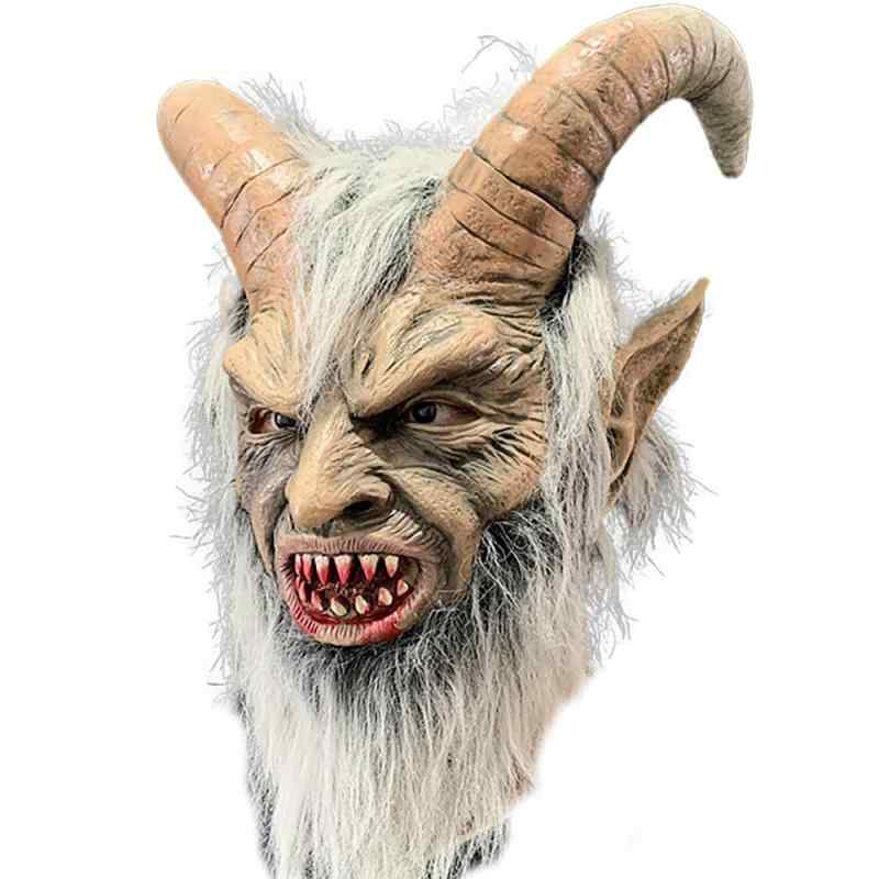 [EnergyPower] ハロウィン・パーティー用マスク 悪魔 髪の毛がついた超リアルフルフェイスマスク 怖いです 鬼面 グール 宇宙人 サタン デーモン ウィッグ お面 仮面 かぶりもの cosplay 変身 変これは怖いハロウィンやパ...