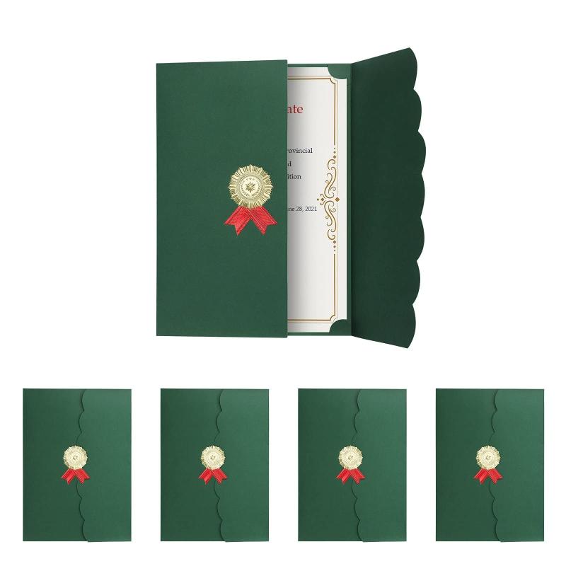 証書ファイル 賞状ファイル 賞状ホルダー A4 三つ折り 感謝状 卒業証書 証書入れ 賞状入れ 5冊セット 防塵 四角保護 縦横兼用 賞状 証書保管 箔押し 証書ホルダー 証書カバー 授賞式 表彰状 【サイズ】21.8*30.4cm 5冊セ...