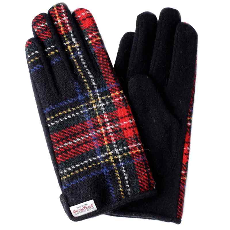 [7th HEAVEN] 【ハリスツイード】 HARRIS TWEED メンズ スマホ対応 手袋 ニット ジャージー AY-19AA0486甲生地：ウール（ハリスツイード生地 ）100％手の平側：ウール80％ナイロン20％（スマホ対応刺繍入...