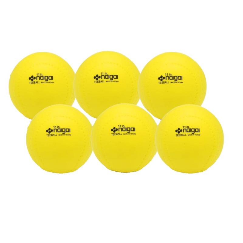 ナイガイ NAIGAI ライトボール 11インチ イエロー11インチカラー：イエロー重量：75g 周囲：27.9cm6球BOX入り。2号ソフトボールとほぼ同じ大きさです。