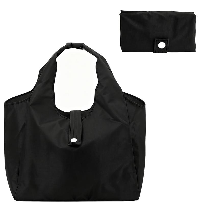 エコバッグ 折りたたみ コンビニバッグ 大容量 買い物袋 黒 コンパクト 軽量 防水 耐久 手提げ 洗濯可能 収納バッグ 買い物 買い出し レジ袋代用【大容量・耐荷重】エコバッグ 大容量 デザインで、2Lペットボトル10本分（約20kg）の...