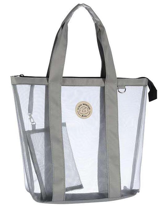 [Kimstore] プールバッグ ポケット付き ビーチバッグ 網 スパバッグ 大容量 速乾 ビーチ/ショッピング/水泳/ジム/スパ/温泉/旅行用 ファイルバッグ 透明 メッシュ トートバッグ ブラックスパバッグは、銭湯や温泉、サウナ...