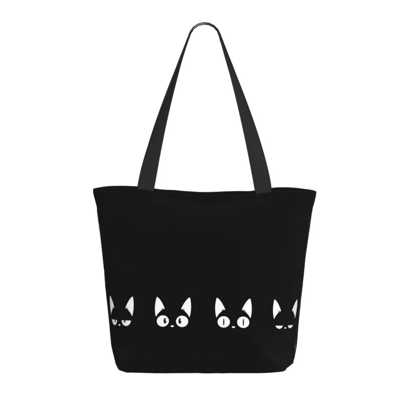 [FURONGA] 猫 ネコ トートバッグ レディース バッグ 買い物袋 トートバッグ ショッピングバッグ 軽量 大容量 A4 人気 女の子 おしゃれ 肩掛け 手提げ 丈夫 旅行用 男女兼用 ファスナー【素材】高密度の耐引き裂きポリエステル...