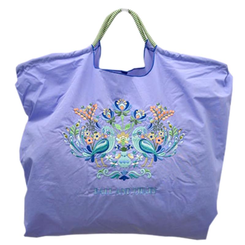 [Ball &amp; Chain] ボールアンドチェーン 正規品 Lサイズ F.PEACOCK フラワー ピーコック 花 クジャク 孔雀 ショッピングバッグ エコバッグ 301136F.PEACOCK /サイズ [L]H51cm W最長5...