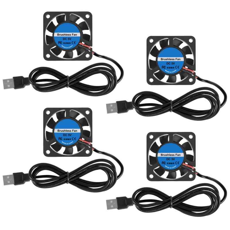 ACEIRMC 4個 40mm USBブラシレス冷却ファン 40mm x10mm DC 5V 静音冷却ファン 4010 小型家電シリーズ交換用ミニコンピュータファン定格電圧:5V DC、電流:0.2A風量:3CFM、速度:4200±5%PR...