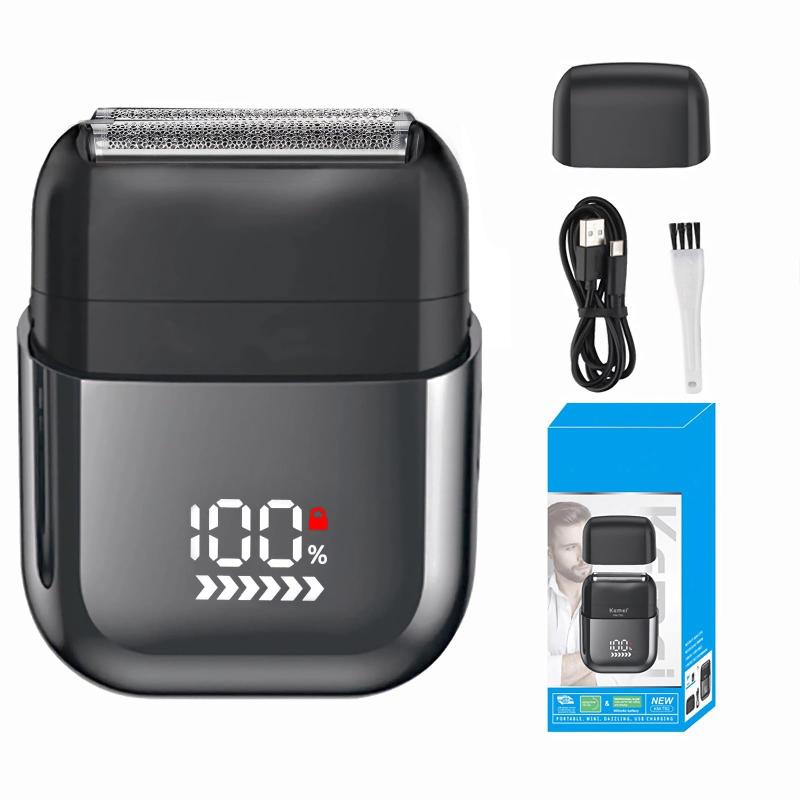 シェーバー メンズ 電気シェーバー 乾湿両用 電動 小型 深剃り 低騒音 往復式 携帯用 IPX7防水 髭剃り 3枚刃 LED残量表示 電動 Type-C充電 ロック機能 男性用 軽量 持ち運び便利 出張/旅行/車内常シェーバー メンズ 電...