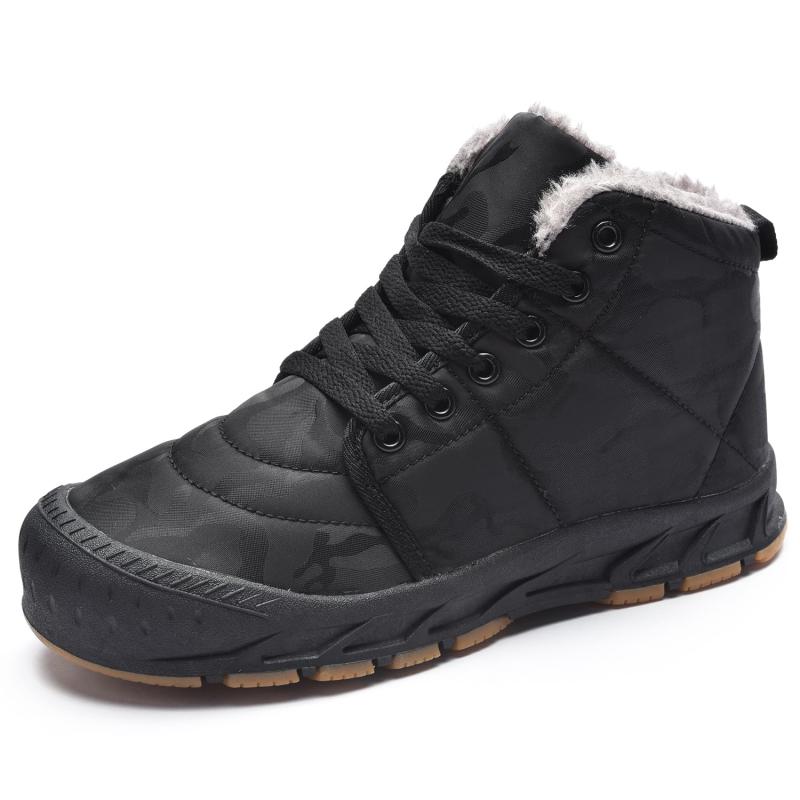 [snofiy] ブーツ 男の子 ジュニア ショート スノーブーツ キッズ レースアップ 防水 保温 雪用靴 アウトドア ボーイズブーツ防水機能に優れている素材で加工されたアッパーなので、柔らかくて暖かい、雨の日や雪の日でも安心でご使用いた...