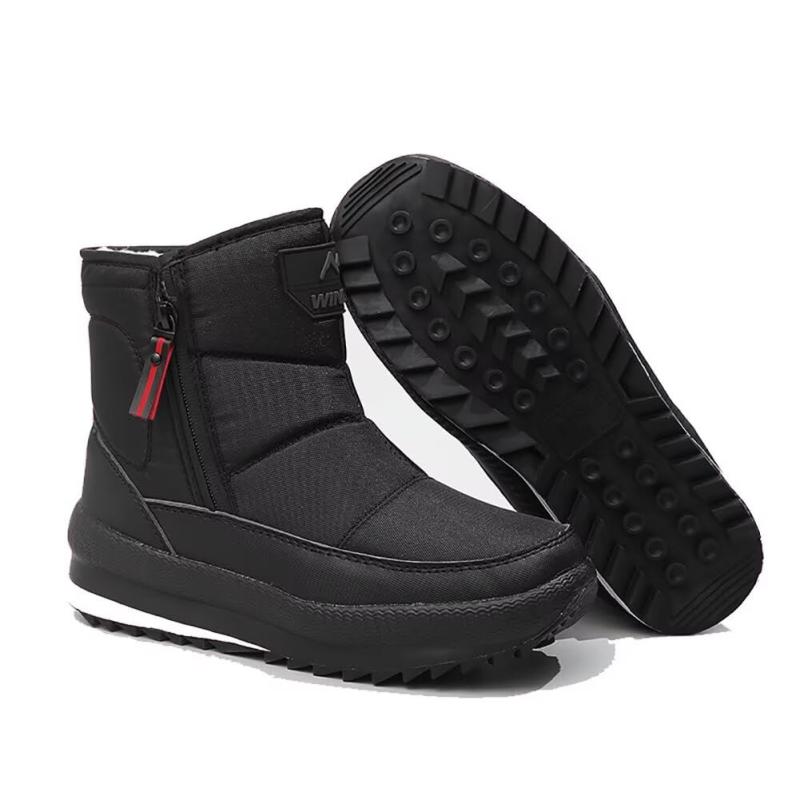 [WEISHIMIBANG] ショートブーツ メンズ サイドジップ スノーブーツ ワークブーツ 裏起毛 冬靴 防寒 綿靴 雪靴表地: フェイクレザー　ヒールの厚さ：3cmスノーブーツの裏地はウールのような素材でできており、暖かく、柔らかく、...