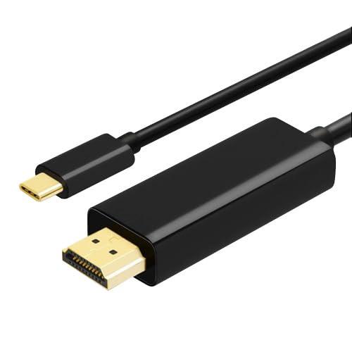 タイプc HDMI 変換ケーブル 4K 60HZ USB タイプC 1.8m 変換 ケーブル type-c to HDMI スマホ ブラックテレビ、モニター、プロジェクターのHDMI端子へ映像・音声を出力することができます。ドライバーインス...