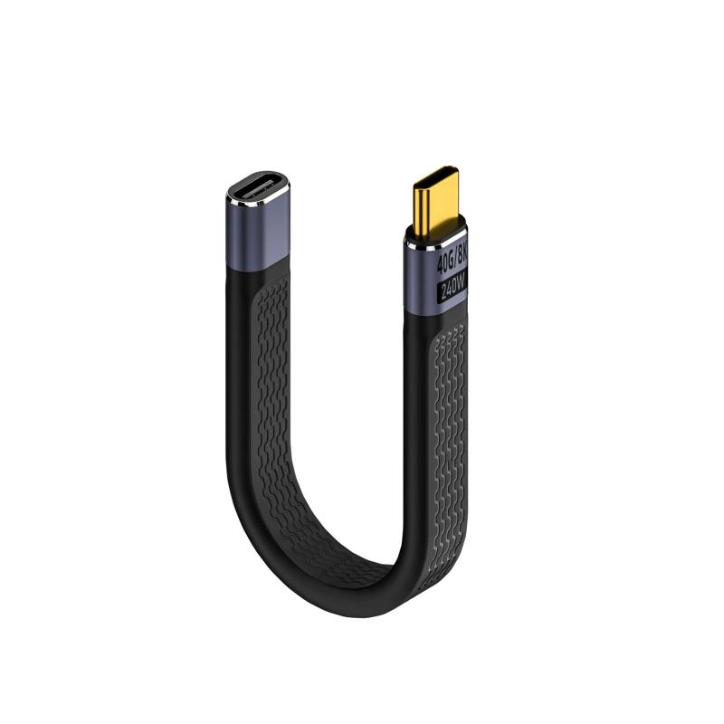 [LUYING] USB C延長ケーブル 高速転送40Gbps 240W 短いUSB Type C延長ケーブル Thunderbolt 3/4対応 PD急速充電 8K@60HZ ビデオおよびデータ同期に対応 13cm【40Gbpsデータ転送...