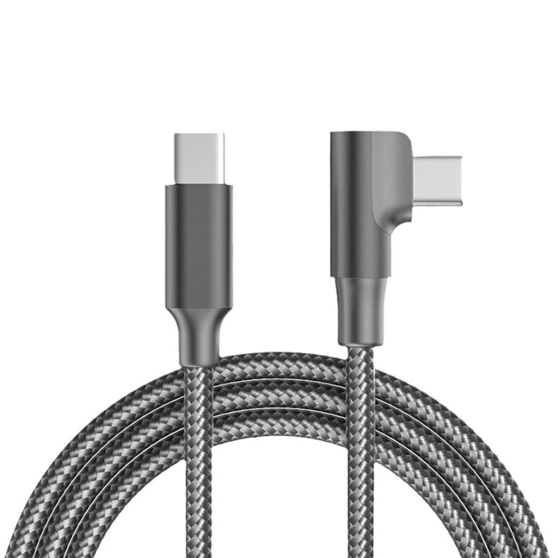 USB C ケーブル Type-c ケーブル L字 60W/3A 急速充電 C to C ナイロン編み アンドロイド スマホ/MacBook/iPad/Gal/axy/Pixel/Google/HP/Switch等type c機種対応 1M...