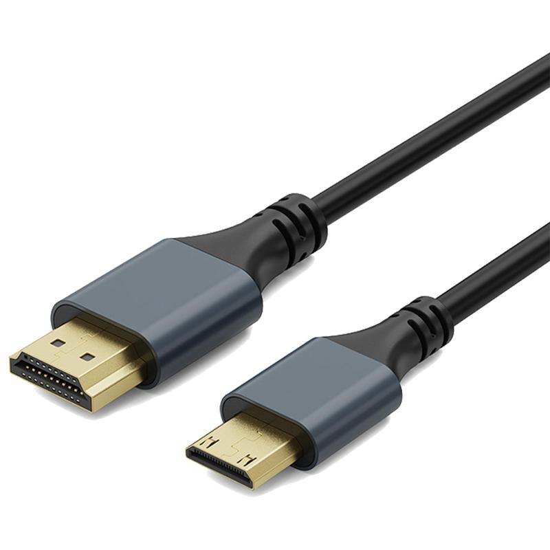 ミニ HDMI ケーブル 1.8m Mini HDMI タイプC オス - 標準 HDMI 2.0 タイプA オス 3D 4K 60Hz カメラ/タブレット/テレビ などに対応4K 60Hz の超高精細解像度をサポートし、繊細でリアルな画像...