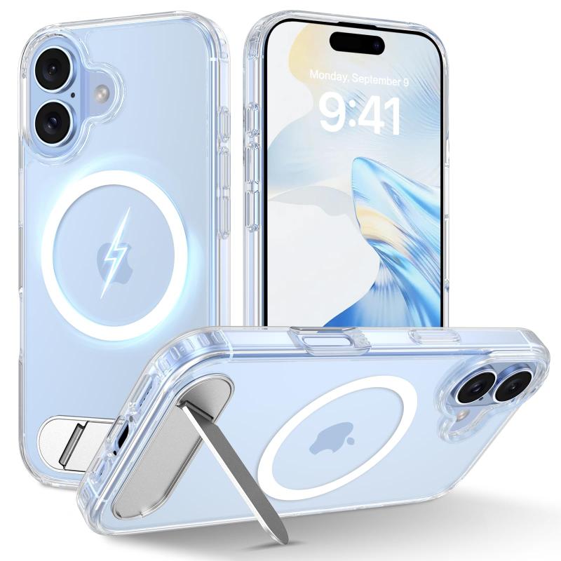 Telaso iPhone ケース MagSafe対応 スタンド機能 360°回転可能 耐衝撃