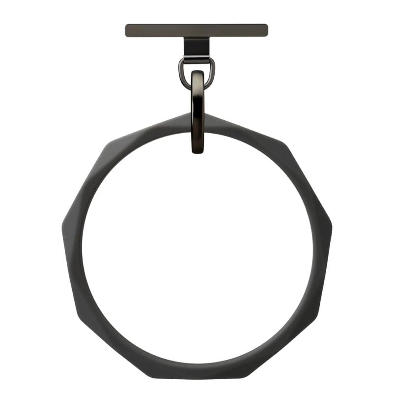 [Premium Style] ストラップホルダー付 シリコンハンドストラップ ブラック PG-HST01BK手首や腕に通して使用できるストラップホルダー付 シリコンハンドストラップ