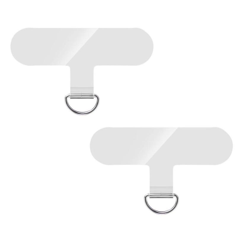 [FineGood] ストラップホルダー スマホ用 ストラップホール対応 透明 引き裂き防止 耐久性 パッチ付き ネックストラップホルダー 軽くて丈夫 携帯ケース挟み可 スマホアクセサリ 薄型 一体成【薄型軽量で邪魔にならない設計】：薄型の...