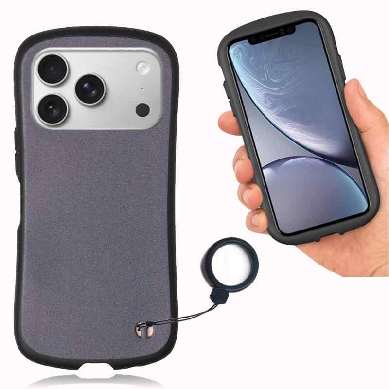 【WenziLior】 iPhone 17 Pro 用 ケース 指貫ヒモ付き iPhone 17Pro カバー アイフォン アイホン 17 プロ シリコン