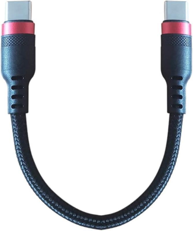 Type C to USB Type C ケーブル 短い 10cm usb-c 急速充電ケーブル 0.1m usb-c 高耐久 断線防止 ナイロン編み0.1m/10cm 短いtype cケーブル 短い距離でスマートフォンを充電するのに最適。...