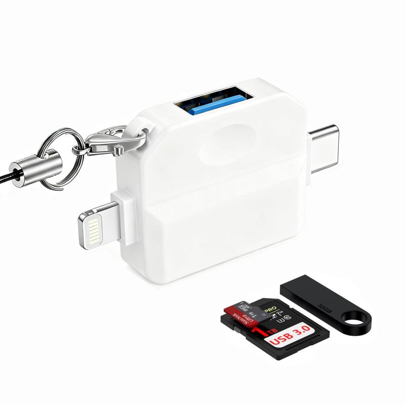 GAEF 2 in 1 SDカードリーダー Type-C &amp; iPhone SD/TF変換アダプタ iOS/USB C機種対応