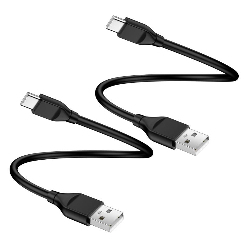 ANNIBER USB C 充電ケーブル 30cm/2本 短い タイプcケーブル 超高速充電 タイプatoタイプc QC2.0/3.0対応 データ転送 Type-C機器対応 iPhone 16/16e/iPhone 15/MacbookPr...