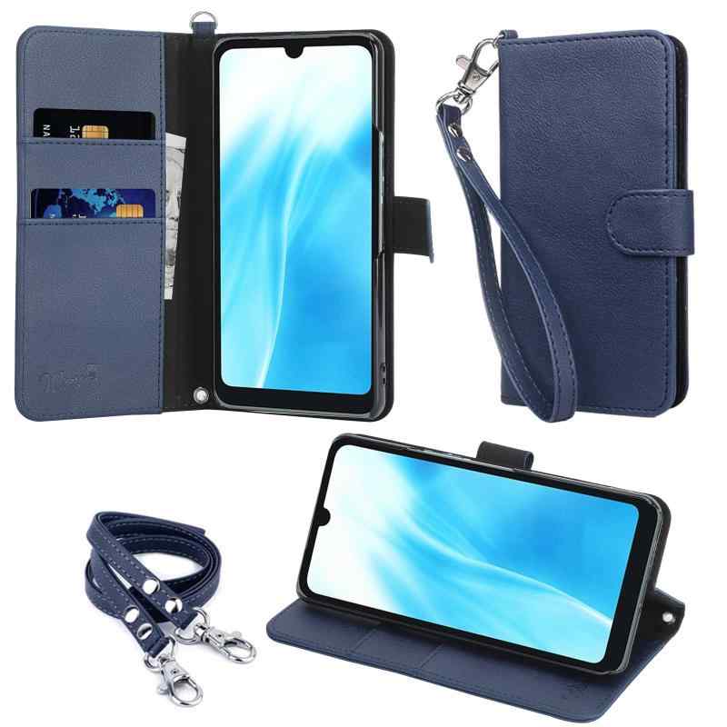 wisers arrows We2 F-52E FCG02 M07 ケース 手帳型 スマホケース 対応 ストラップ 2種付き (ハンドストラップ/ネックストラップ) 2024年 新型