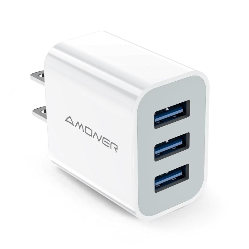usb 充電器 3ポート 15W コンセント ACアダプター チャージャー android スマートフォン 【PSE認証済み】 携帯 軽量 3台同時充電可能 コンパクト 海外対応 iPhone/iPad/Android 等のUSB機器対応P...