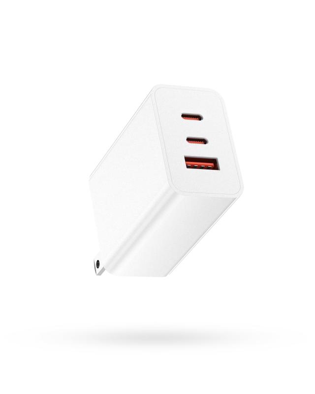 VHBW 65W PD 充電器 Type-c GaN 急速充電器 USB-C &amp; USB-A 3ポート PD3.0/QC4.0/PPS 自宅/出張/旅行用 ノートPC 対応Macbook iPad iphone17/16/15/14...