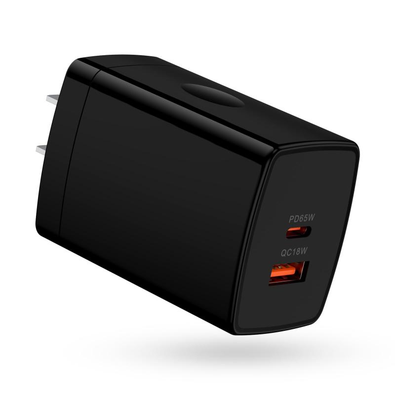 Viviber 65W 充電器 usb コンセント acアダプターtype-c usb電源(USB-A&amp;USB-C 2ポート/65W急速/PD3.0) pc 充電 タイプc iPhone充電器 純正 PPS対応 GaN II採用 F...