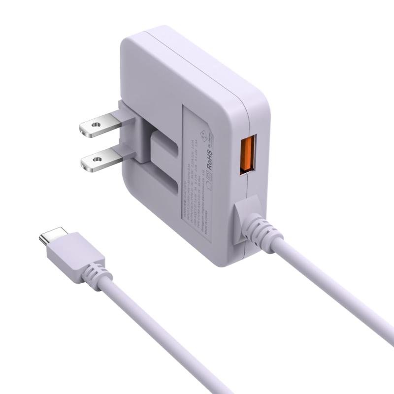 【最新薄型】PD20W 充電器 USB-C 急速充電器 Type-Cケーブル (PD20W&amp;QC3.0/合計3.4A/1つUSB-Aポート/折畳みプラグ/PSE認証済) ACアダプター コンセント 軽量 スマホ充電器 iPhone/...