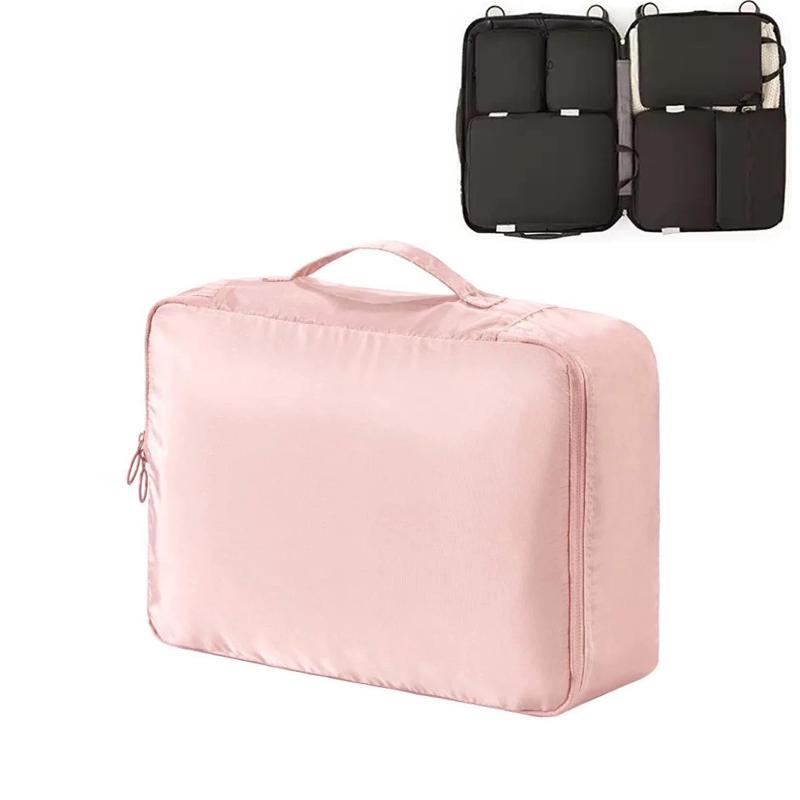 VEVE&amp;MIKI 旅行用圧縮 収納袋 圧縮袋 ラベルポーチ圧縮 ポーチ 出張に便利 スペース節約 ブルファスナー 衣類収納 軽量 大容量 機内持ち込み (防水/防臭/防塵) 撥水＆耐久性のある生地 両面【ファスナーを閉めるだけで簡...