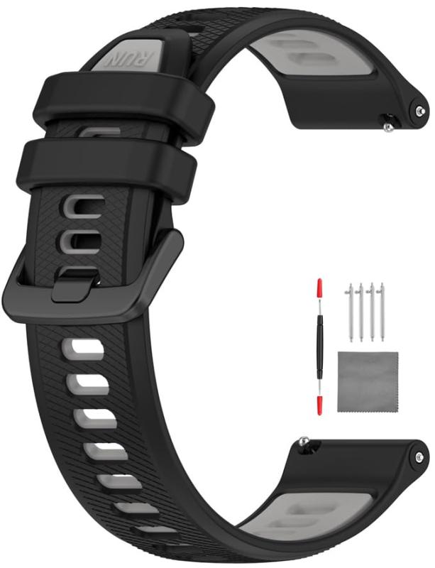 [TICFROG] 時計 ベルト 18mm 20mm 22mmシリコン 時計バンド スマートウォッチ クイックリリース フルオロラバー腕時計バンド 18ミリ 20ミリ 22ミリ 運動 柔らかいラバー 防水 男性用スポーツ時計バ