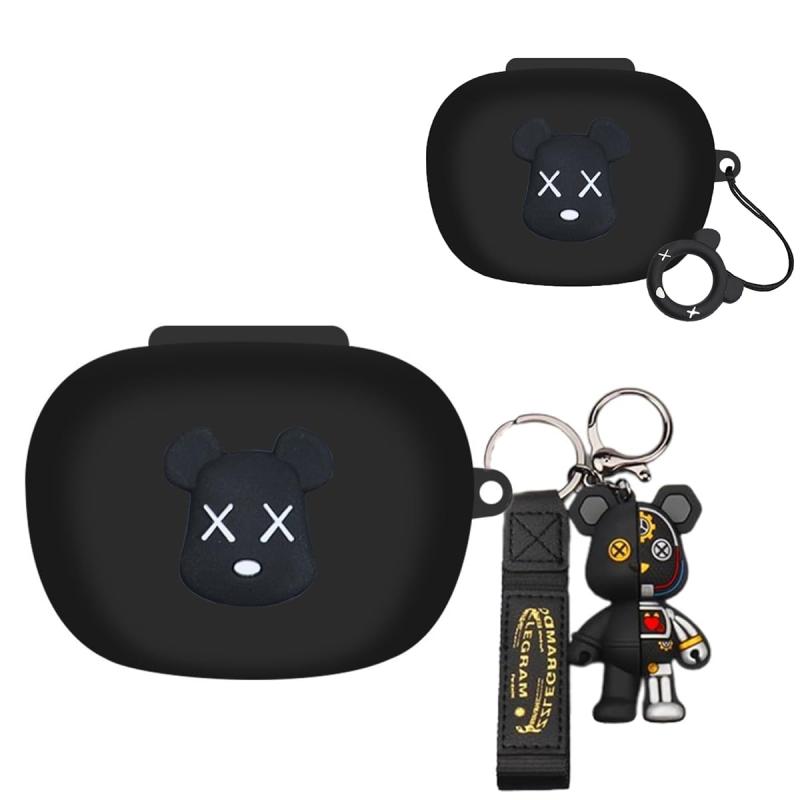 For Edifier Neobuds Pro2 ケース 可愛い ワイヤレス イヤホンケース Edifier Neobuds Pro2用カバー シリコーン製 カバー 3D 漫画 4点セット キーチェーン付き 耐衝撃 キズ防止 充電便利 全面...