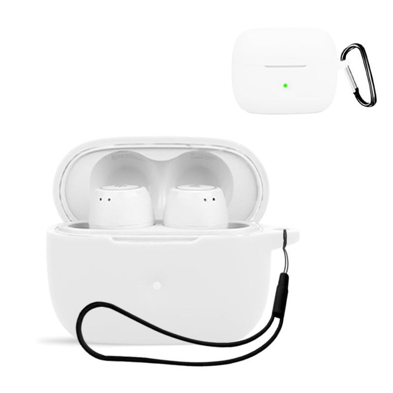 For Edifier X3 Pro 用 ケース カバー 【KONXISA】ワイヤレスイヤホン ケース シリコン素材 着用しやすい 耐衝撃 防水防塵 ウォッシャブル（カラビナ付き+ストラップ付き ） 装着充電可能 持ち運び【対応機種】Edi...
