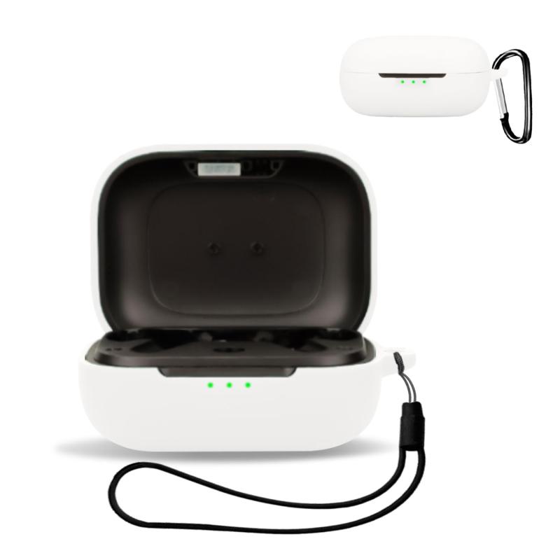 For EarFun Air Pro 4 用 ケース カバー 【KONXISA】ワイヤレスイヤホン ケース シリコン素材 着用しやすい 耐衝撃 防水防塵 ウォッシャブル（カラビナ付き+ストラップ付き ） 装着充電可能 持ち運【対応機種】Ea...