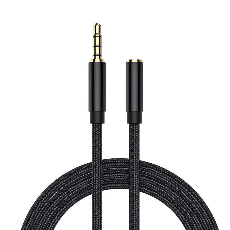 TRkinヘッドホン延長線3.5 mmヘッドホン延長ケーブル2 m 4極AUX延長ケーブルHi-Fi音質多重シールド金メッキ対応/Android/PC/TTV/ディスプレイ/PS 4/MP 3/スピーカ【4極3.5 mm延長オーディオケーブ...