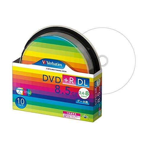 三菱ケミカル バーベイタム データ用DVD+R DL 8.5GB 8倍速 ワイドプリンターブル スピンドルケース DTR85HP10SV1 1パック(10枚) (×2セット)記録メディア DVDメディア(データ用) DVD+R