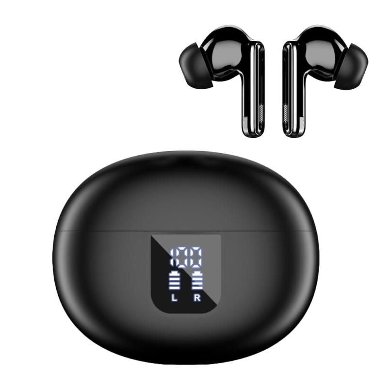 ワイヤレス イヤホン 2025最新ブルートゥースイヤホン ヘッドホン Bluetooth 5.4対応 通話ノイズキャンセリングBluetoothイヤホン 最大7時間連続再生 充電ケース付き タッチ操作 13mmドライバー 低【360°高精度...