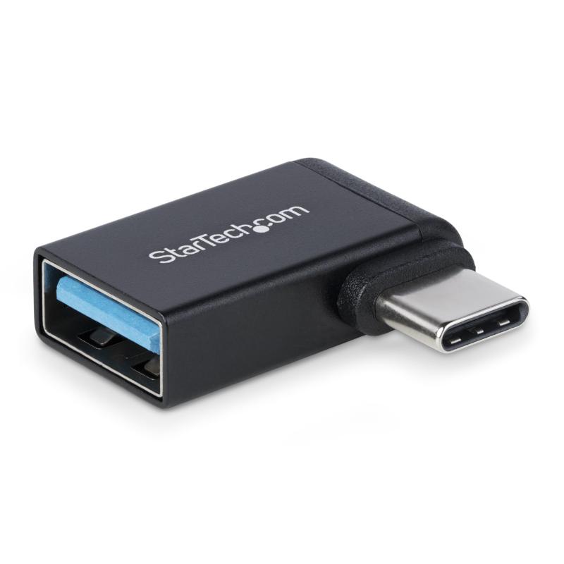StarTech.com USB-C - USB-A変換アダプター／L型右向き／5Gbps／Type-Cオス Type-Aメス／アルミニウム合金製／データ転送同期 充電用 L字コネクター USB31CAADGCPRAL型右向きUSB-C変換...