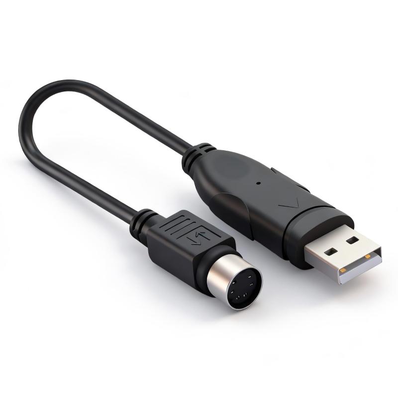 USB-PS/2変換コンバータ 高速安定変換 USB2.0 変換ケーブル PS/2キーボード マウス 用 USBオス to ミニDIN 6pin メス 変換アダプタ ケーブル💡【広範な互換性】対応OSはWindowsやLin...