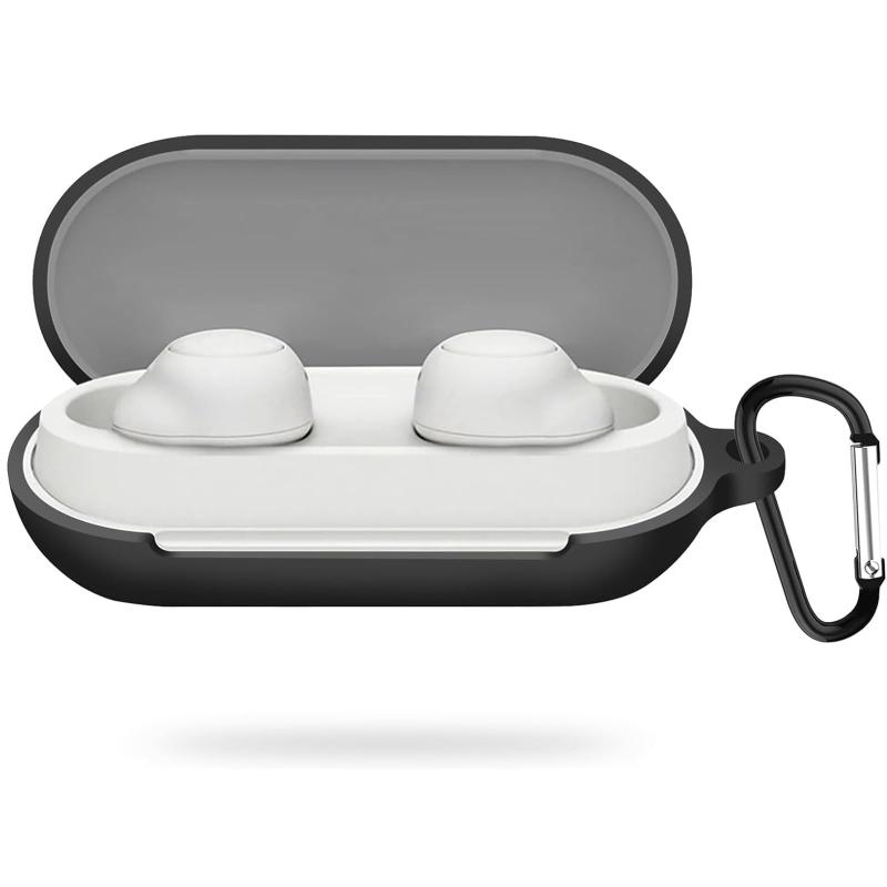 YAODLE For SONY WF-C700N ケース ソニー WF-C700N シリコン製 全面保護 落下防止 キズ防止 耐衝撃 装着充電可能 軽量小型 カラビナ付き【360°フルシリコン製SONY WF-C700N 用保護ケース】柔軟...