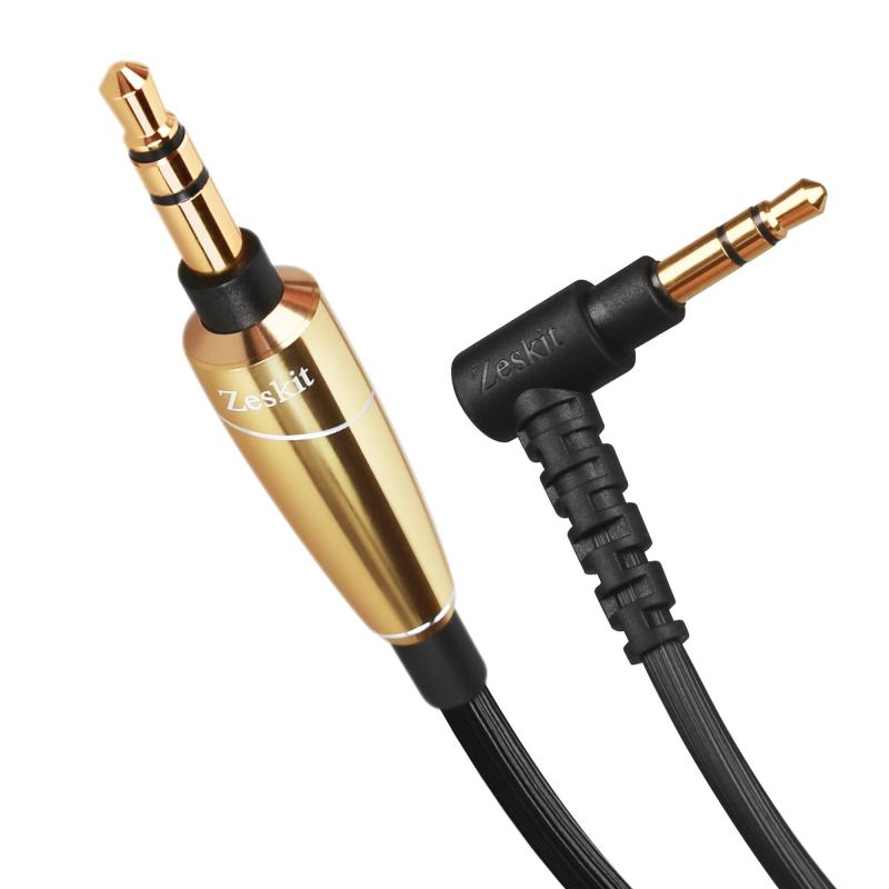 Zeskit Silver Plated Copper 3.5mm Stereo Audio Cable for High Resolution Audio Headphones &amp; Speakers