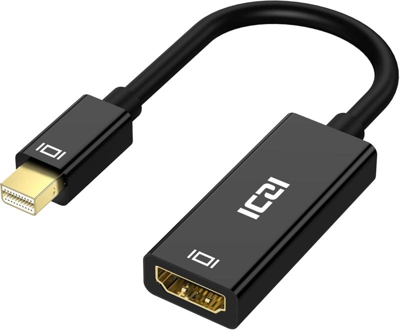 ICZI 金メッキ Mini DisplayPort to HDMIケーブル ディスプレイポート → HDMI 変換 アダプター Thunderbolt 3 DP ケーブル フルハイビジョン(1080p) コネクタMacBook Pro,D...