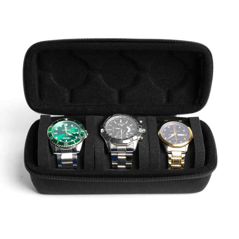 収納腕時計ケース、腕時計収納バッグ、旅行用腕時計収納ケース、ハードカバー保護、カスタムスポンジ枕