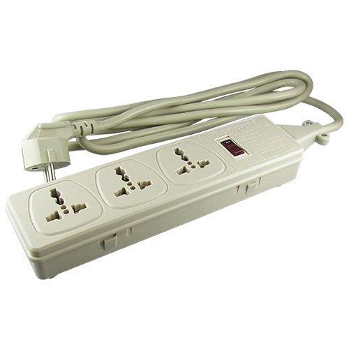 海外 250V 13A 2500W 対応 3個口 電源タップ WES-43海外高電圧対応3個口電源タップ定格容量：250V　13A許容消費電力：2500W省エネスイッチ付き