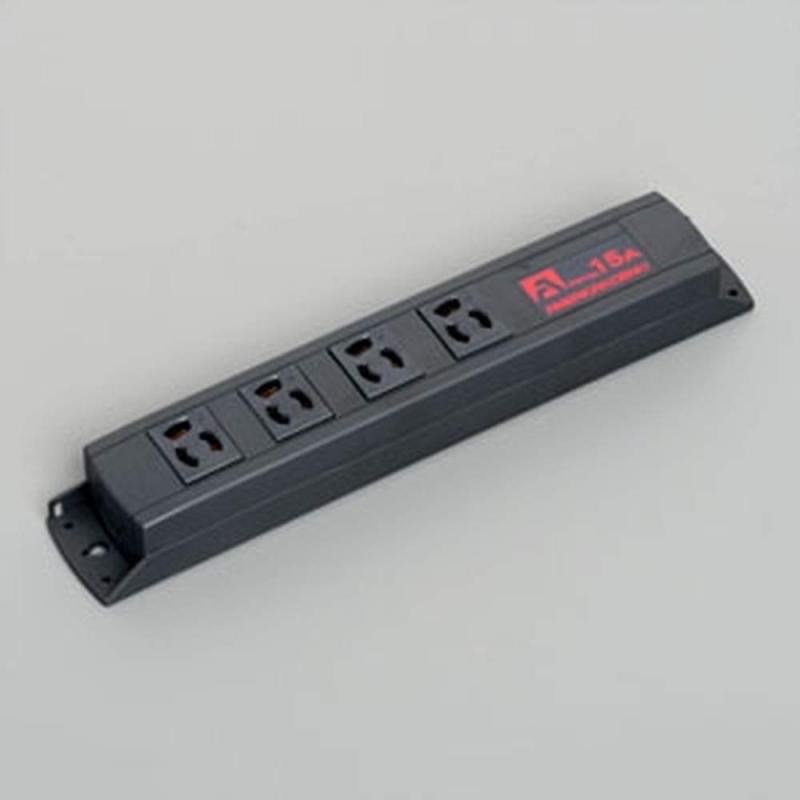 アメリカン電機 抜止OAタップ4個口コード無 黒 125V定格:125V 抜止形4ヶ